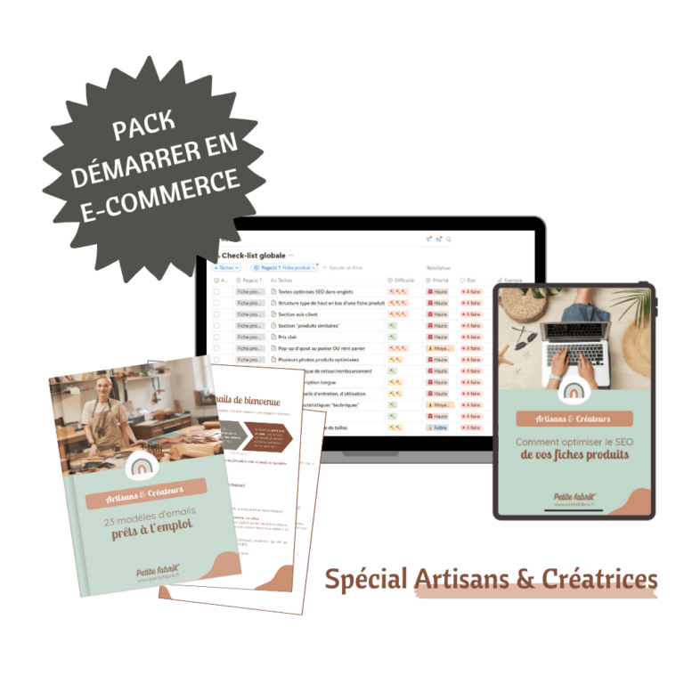 Lancer son e-shop pour vendre ses créations – le pack e-commerce – Petite FabriK'